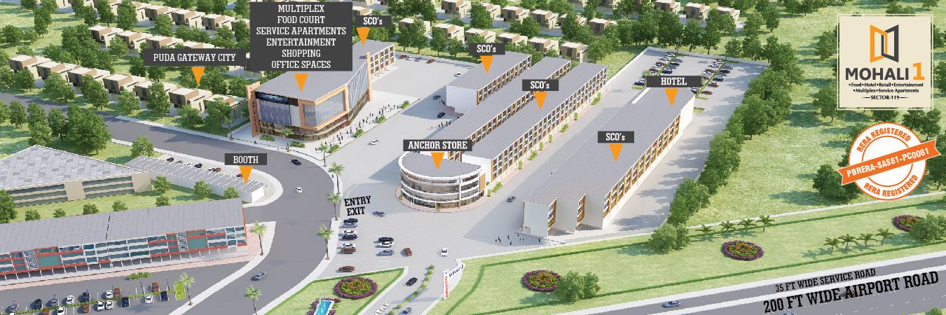 Tdi Park Street Commercial Project on 200ft. Airport Road, Mohali